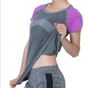 Tops | Moisture Wicking Workout Yoga Purple Shapewear | Poshmark